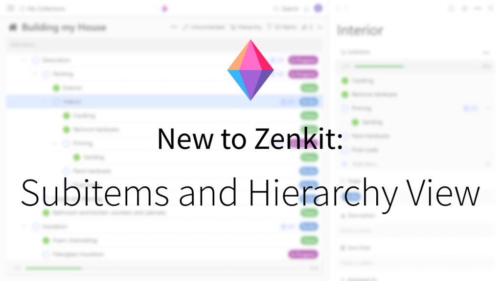 Introducing Subitems & Hierarchy for Zenkit | Zenkit